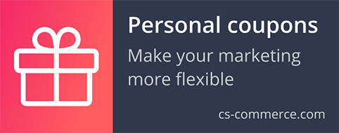 Personal coupon codes - add-on for online stores CS-Cart